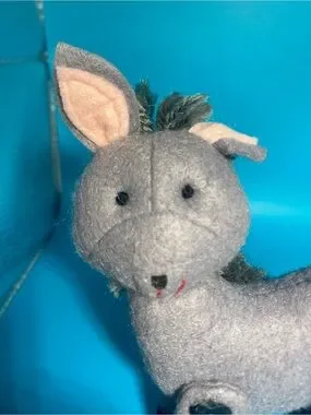 Toys | Homemade Button Gray Donkey Plush 6 | Poshmark